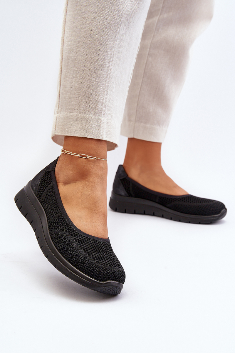 Platform Ballet Flats and Wedges Black Aviaba | Cheap and fashionable ...